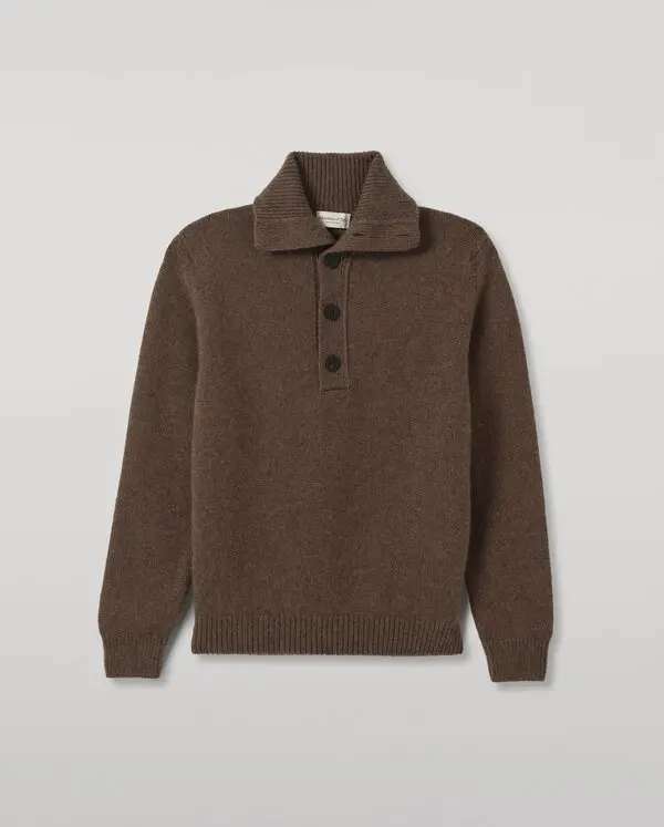 Johnstons Of Elgin Dougla Button Neck Cahmere Jumper