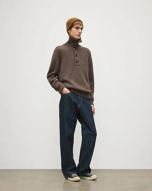 Johnstons Of Elgin Dougla Button Neck Cahmere Jumper