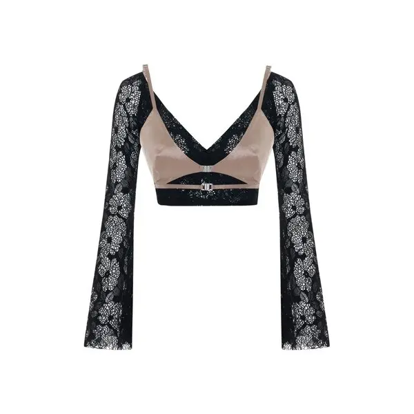 PCFG The Party Edit Lace Body With Contrast Bust Panel - Black