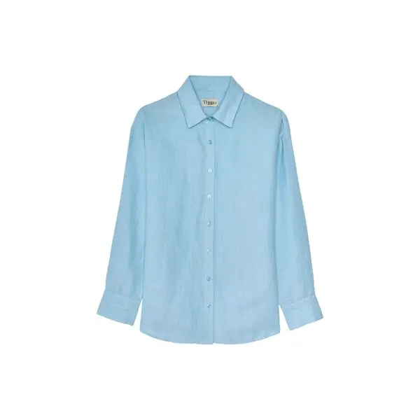 THISISU COLLECTION Sirena Open-back Linen Shirt