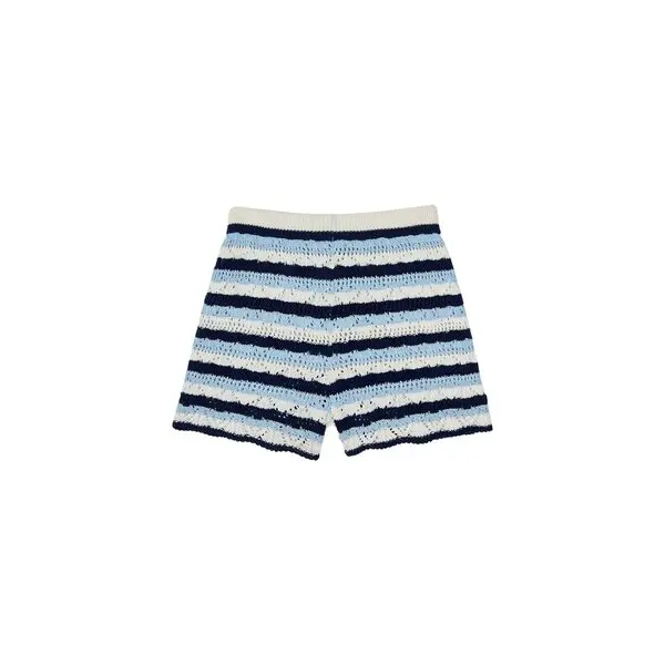 THISISU COLLECTION Costa Striped Beachwear Knit Shorts