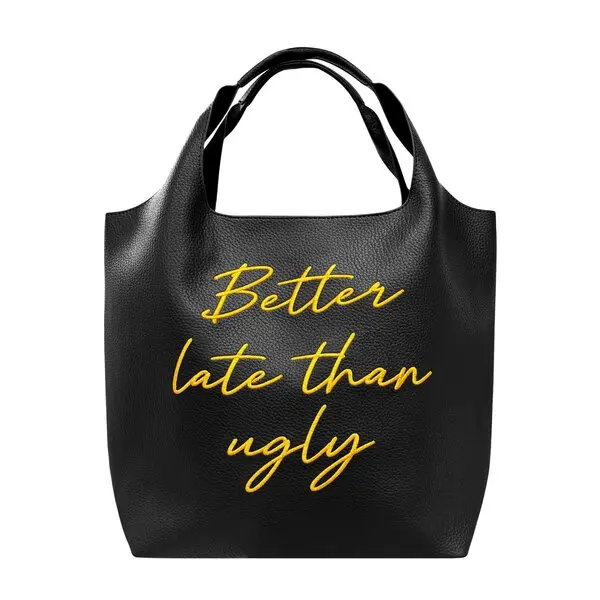LILLY LOVES Better Late Than Ugly Bucket Bag - Black