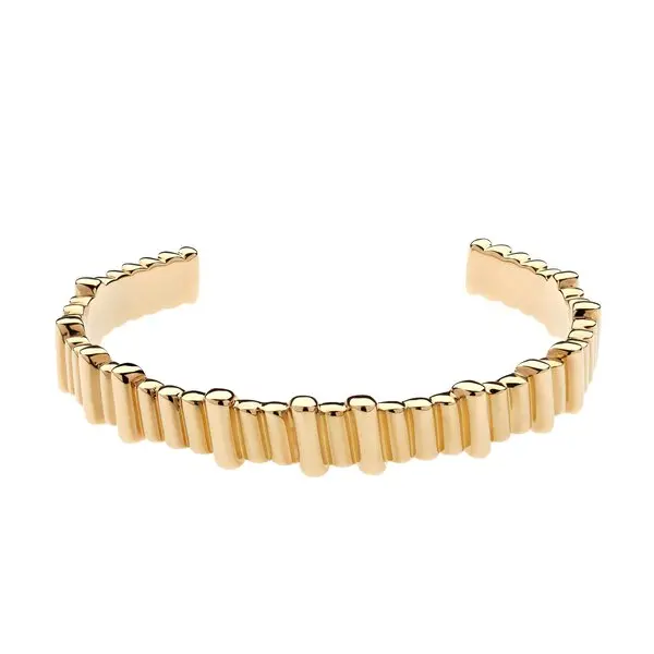 EMMA HOLLAND JEWELLERY Plated Organic Step Cuff Bracelet - Gold