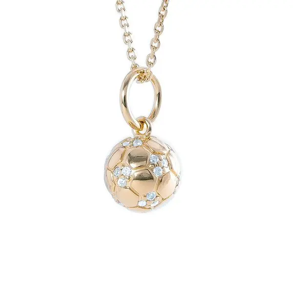 HYE JANE JEWELRY Beckham Soccer Charm Necklace - Gold