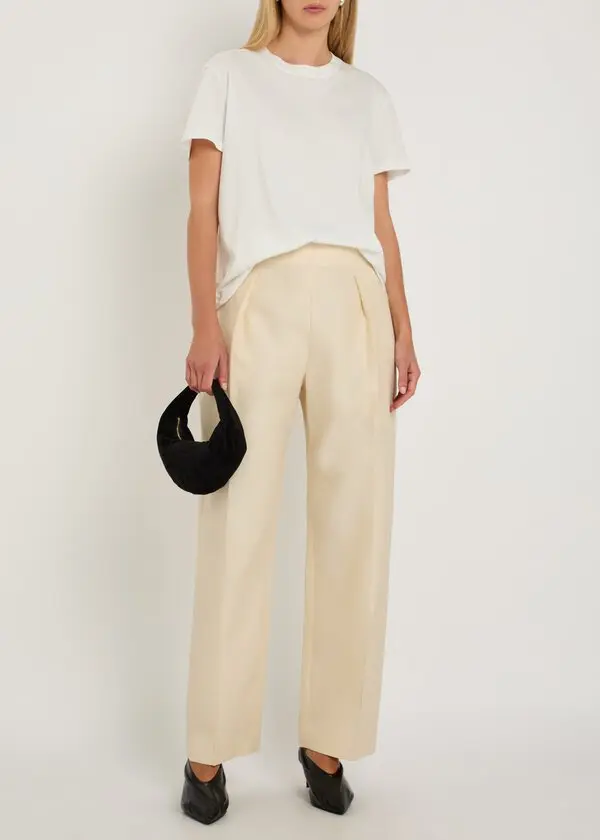 Khaite Somera Wool And Silk-blend Trousers