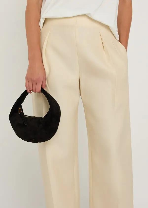 Khaite Somera Wool And Silk-blend Trousers