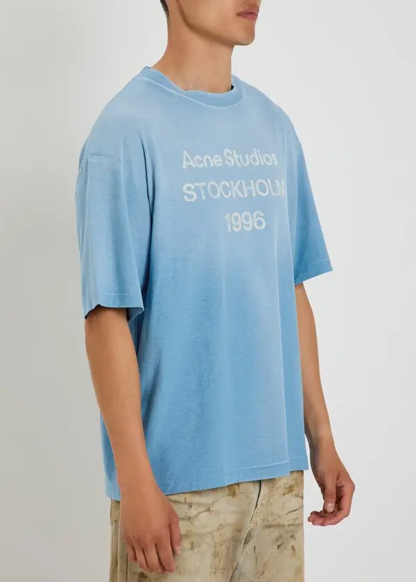Acne Studios Logo-print Cotton-blend T-shirt