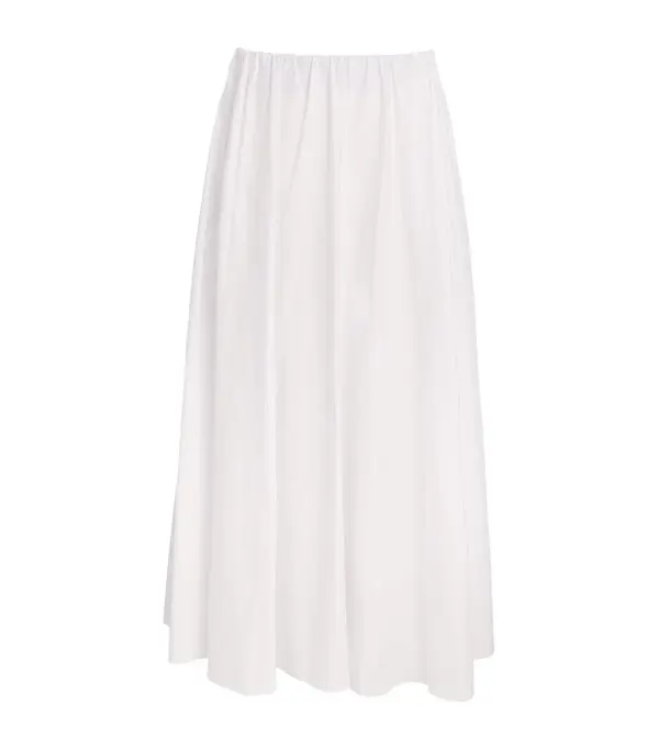 Staud Stretch-cotton Milano Maxi Skirt - White