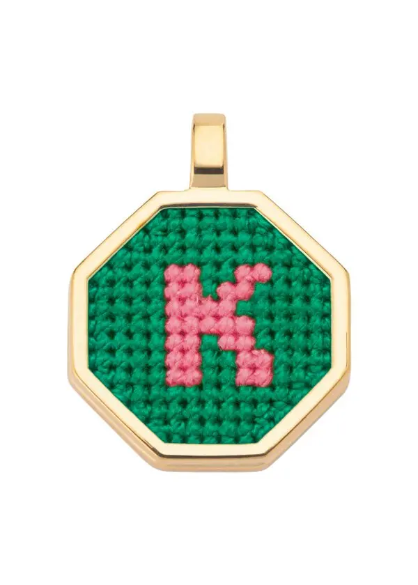 Maria Frering Gold-plated Bronze Letter K Pendant Necklace