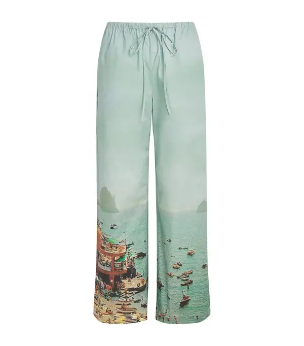 Staud Endless Summer Print Mateo Trousers
