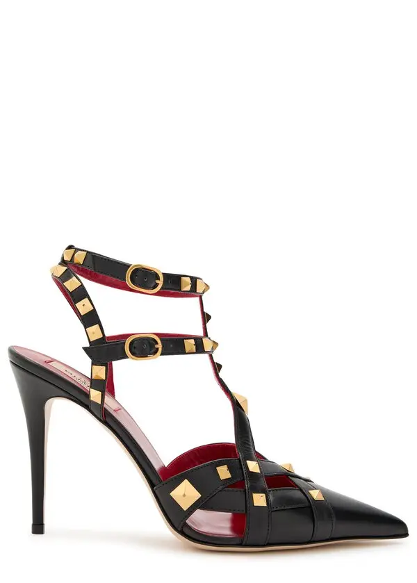 Valentino Garavani Studdy 100 Embellished Leather Sandals