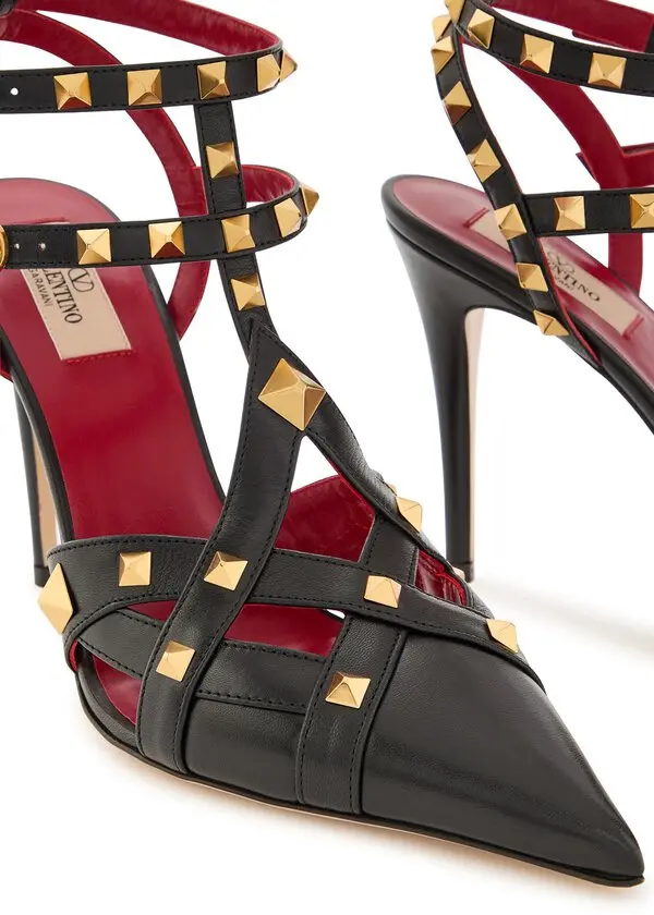 Valentino Garavani Studdy 100 Embellished Leather Sandals