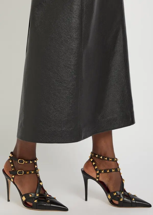 Valentino Garavani Studded Leather Cage Sandals