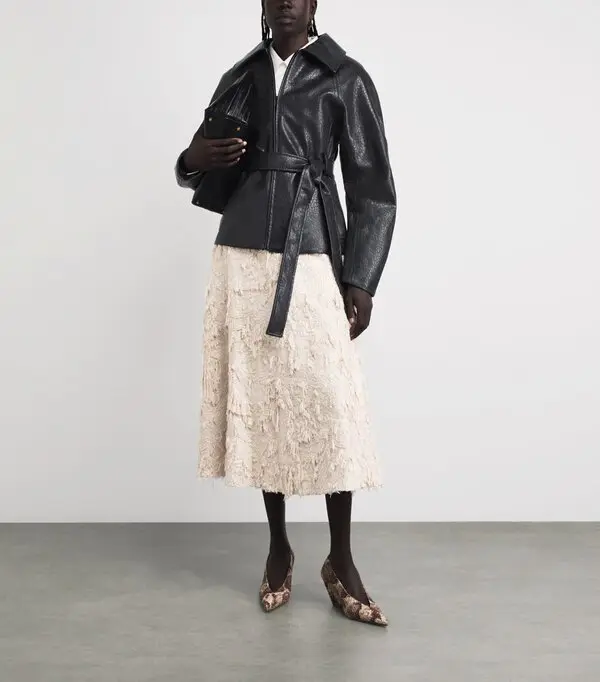 Camilla And Marc Jacquard Fringed Tundra Midi Skirt