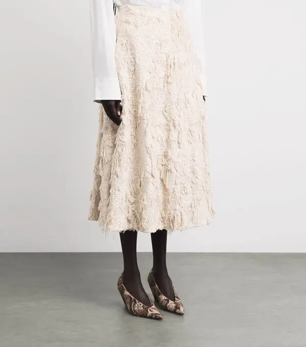 Camilla And Marc Jacquard Fringed Tundra Midi Skirt