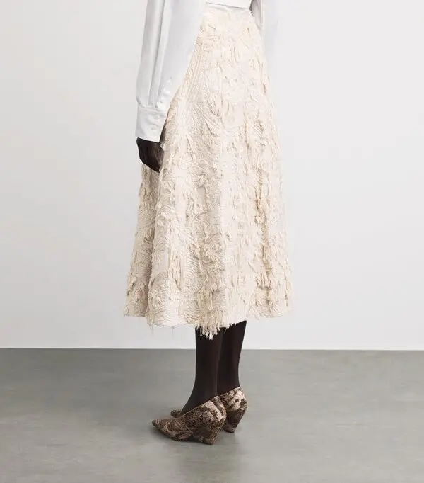 Camilla And Marc Jacquard Fringed Tundra Midi Skirt