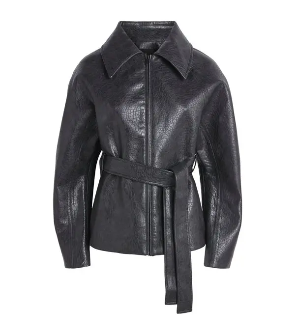Camilla And Marc Oreno Cropped Belted Jacket - Black