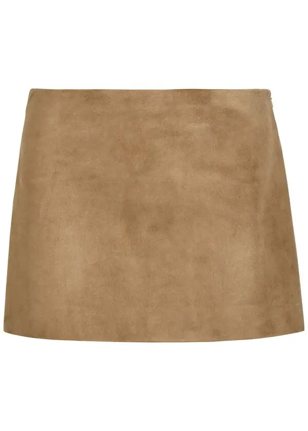 Khaite Jett Suede Mini Skirt