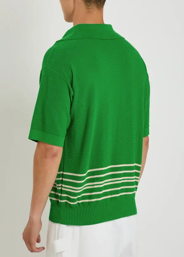 BODE Bentgrass Logo-embroidered Cotton-knit Polo Shirt