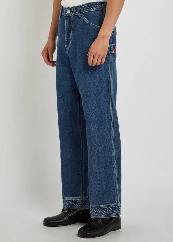 BODE Knolly Embroidered Straight-leg Jeans