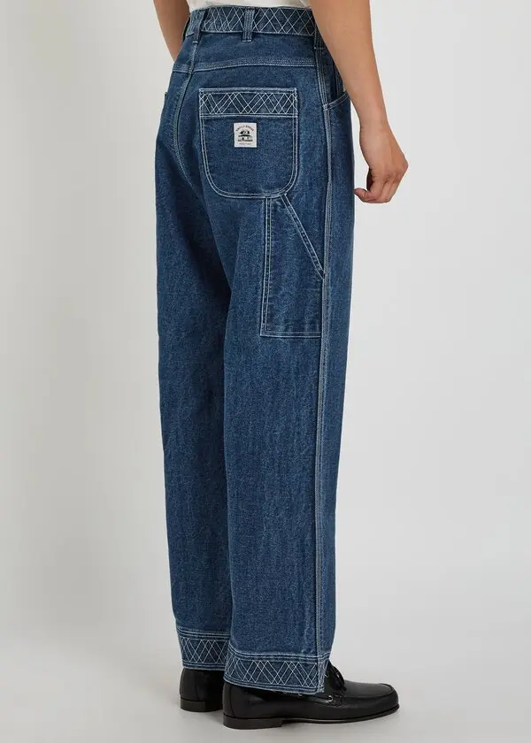 BODE Knolly Embroidered Straight-leg Jeans