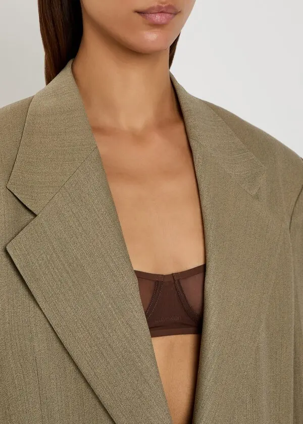 Calvin Klein Alden Unlined Stretch-mesh Bra
