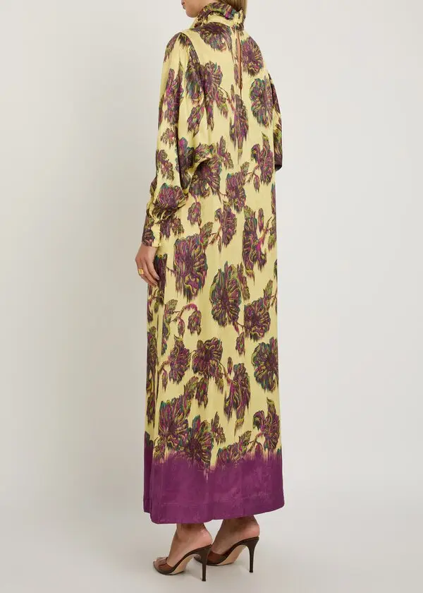 ALEMAIS Alémais Floral Jacquard Midi Dress - Multicoloured