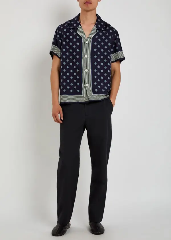 BODE Foyer Printed Silk Shirt