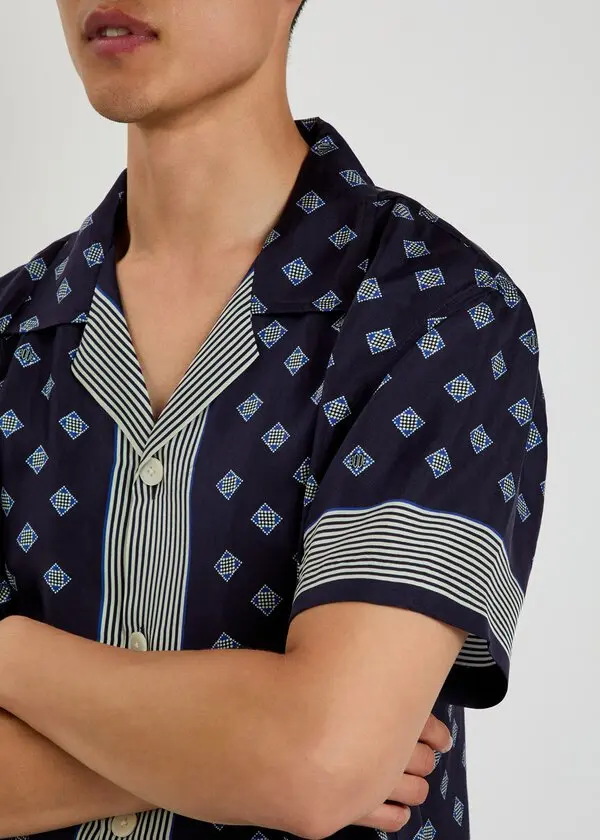 BODE Foyer Printed Silk Shirt