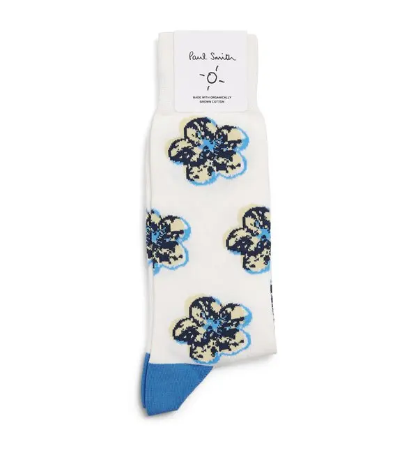 Paul Smith Floral Socks - White