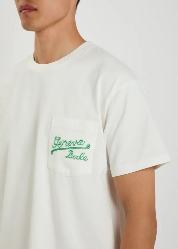 BODE Geneva Beaded Cotton T-shirt