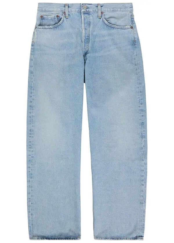 AGOLDE Afton Relaxed Straight-leg Jeans - Light Blue