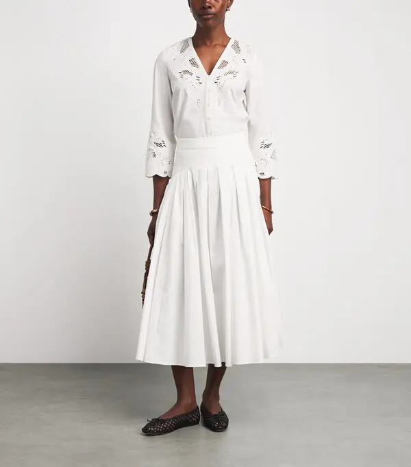 Veronica Beard Cotton Suniva Blouse