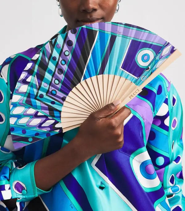 Emilio Pucci Silk Vivara Fan
