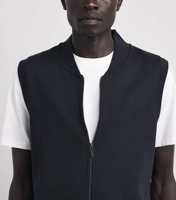 Harrods Cotton Jersey Logo Gilet