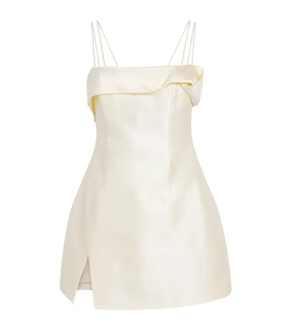 Rachel Gilbert Wool-silk Satin Bronte Mini Dress