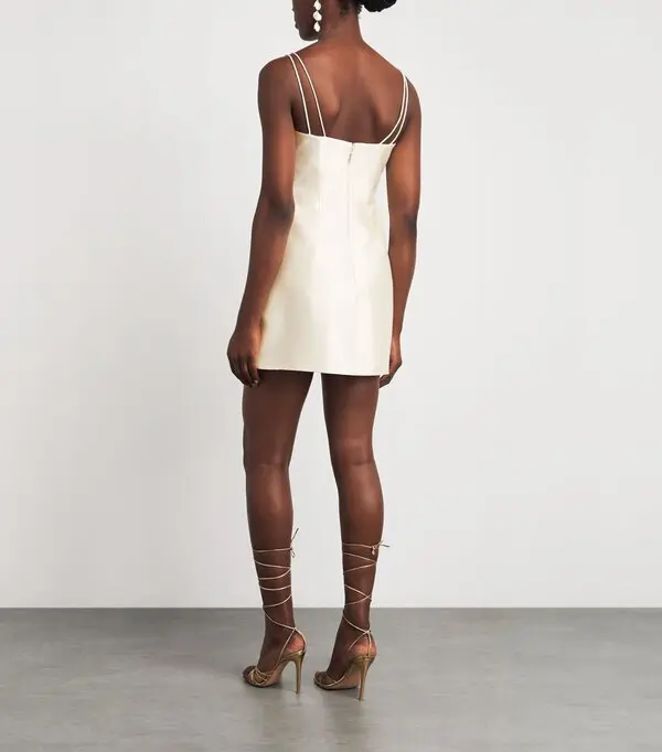 Rachel Gilbert Wool-silk Satin Bronte Mini Dress