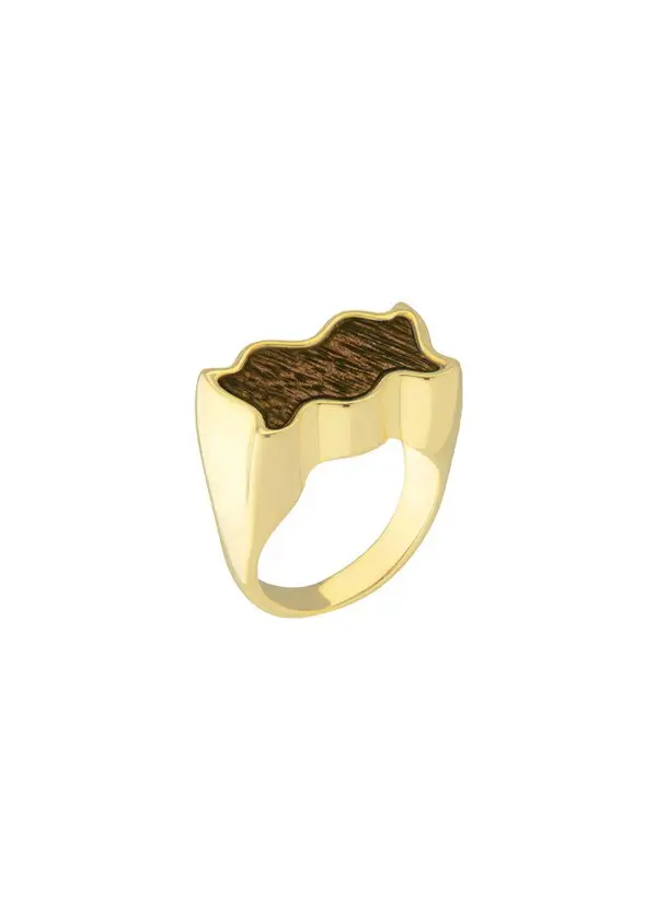 Maria Frering Celebração -plated Wood Ring - Gold