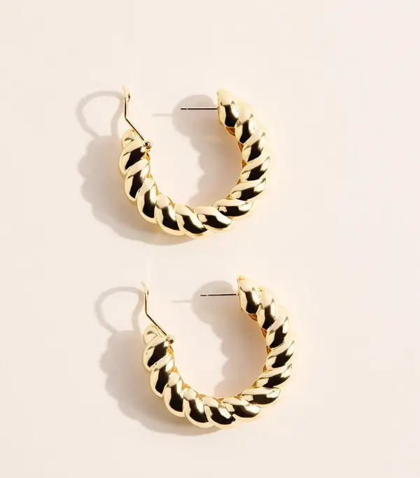 Eddie Borgo Plated Torsade Hoop Earrings