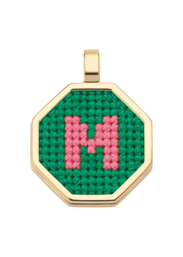 Maria Frering Gold-plated Bronze Letter M Pendant Necklace