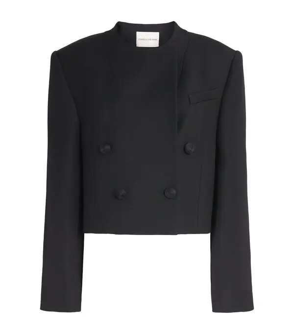 Camilla And Marc Double-breasted Cropped Blazer