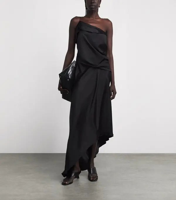 Camilla And Marc Silk Asymmetrical Maxi Dress