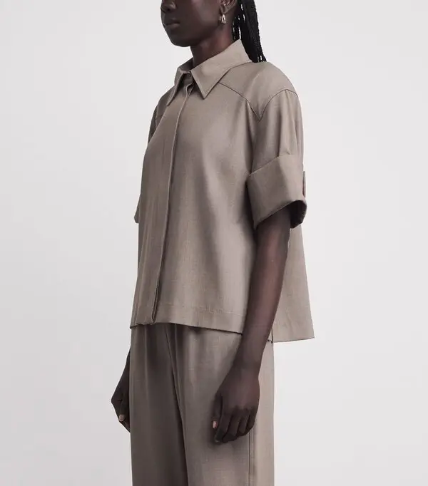 Camilla And Marc Pleated Vector Short-sleeve Shirt