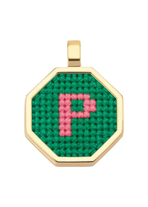 Maria Frering Gold-plated Bronze 'p' Pendant Necklace