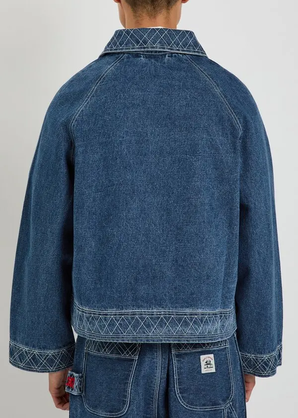 BODE Embroidered Denim Jacket