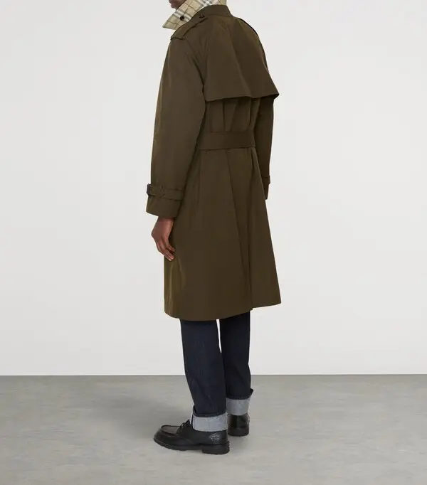 Burberry Long Cotton Gabardine Trench Coat