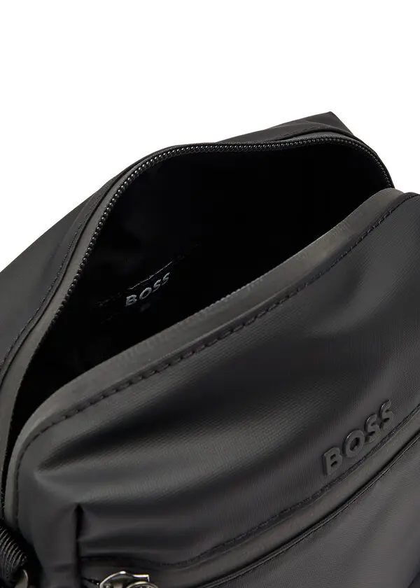 BOSS Stenson Logo Coated Canvas Cross-body Bag