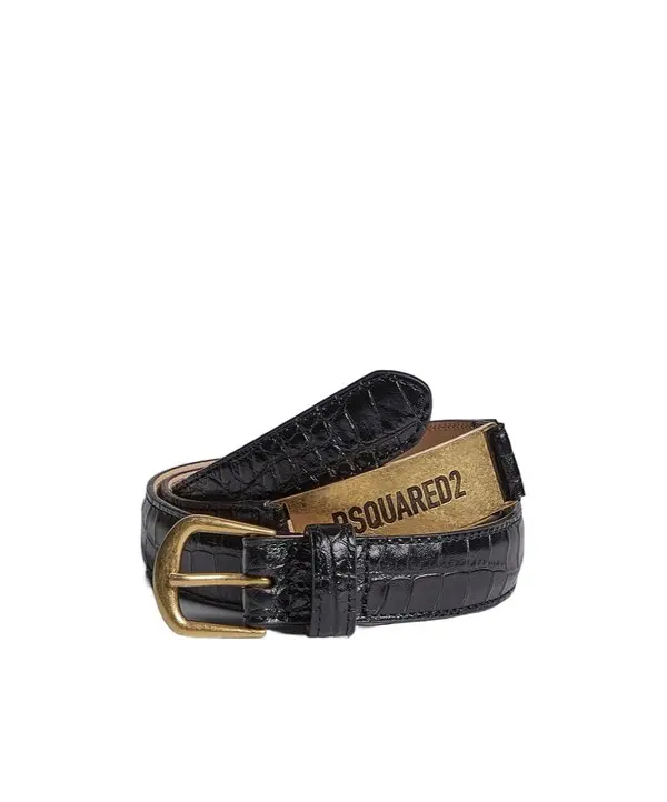 Dsquared2 Logo Plaque Embossed Belt