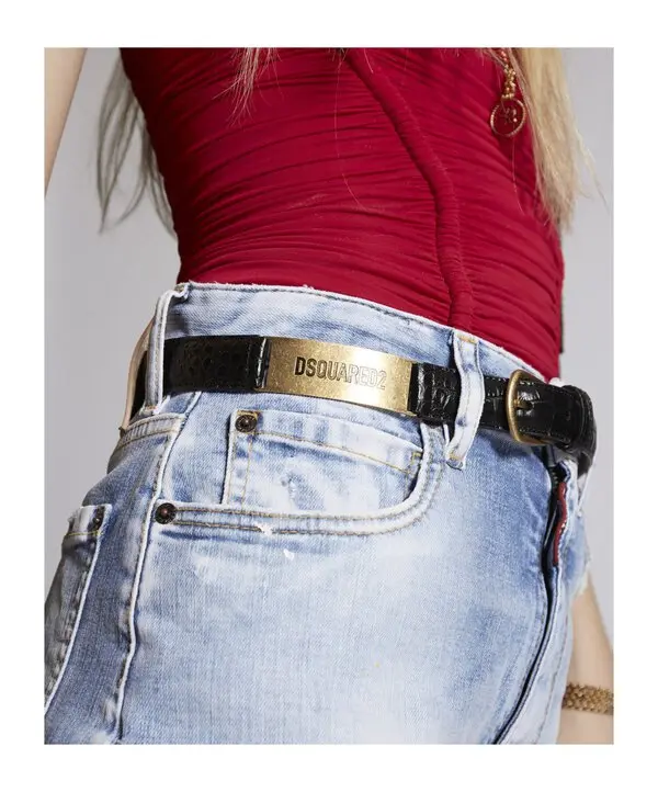 Dsquared2 Logo Plaque Embossed Belt