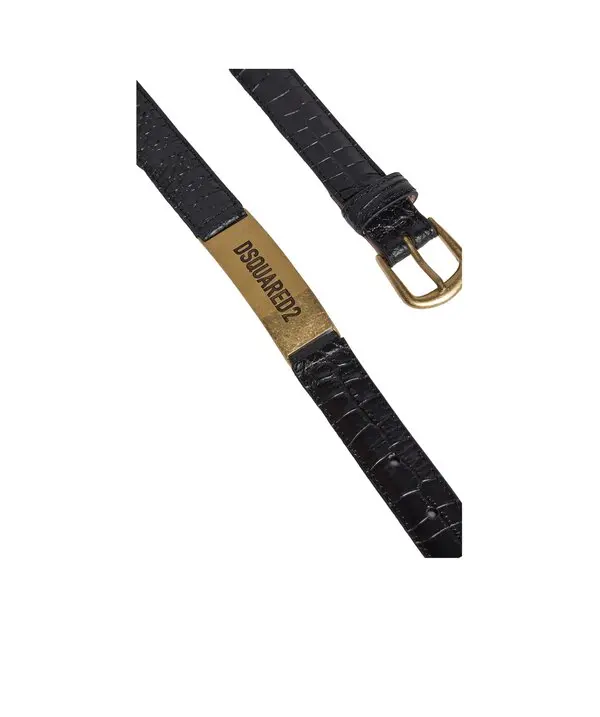 Dsquared2 Logo Plaque Embossed Belt